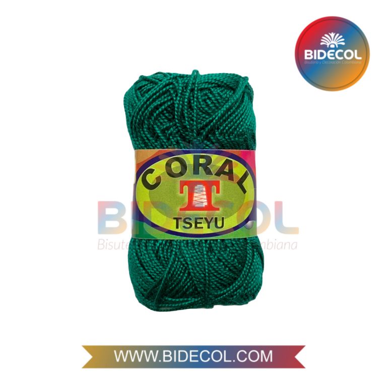 Hilo Para Crochet Coral Tseyu x 20grs Verde Oscuro x 1und - BIDECOL ...