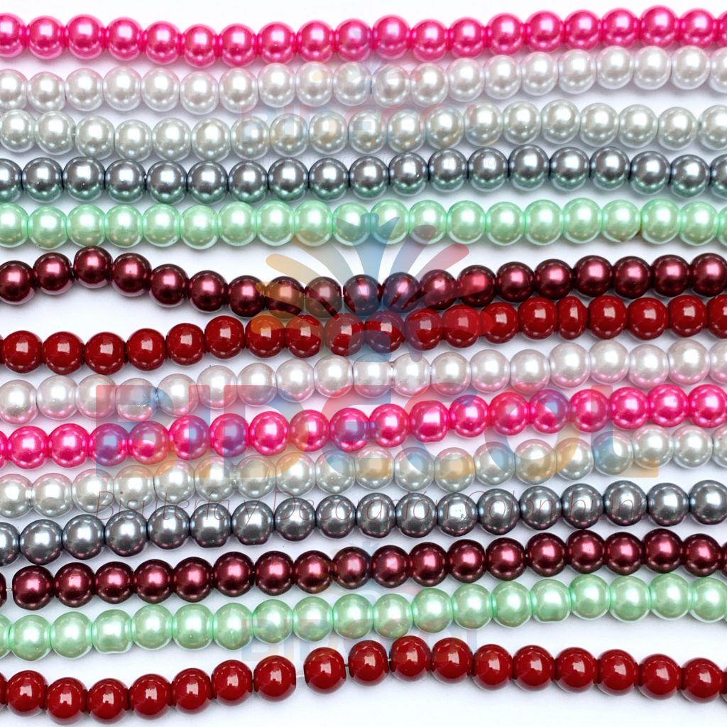 30 Sartas de Perlas de Vidrio 6mm COLORES TOTALMENTE VARIADOS - BIDECOL ...