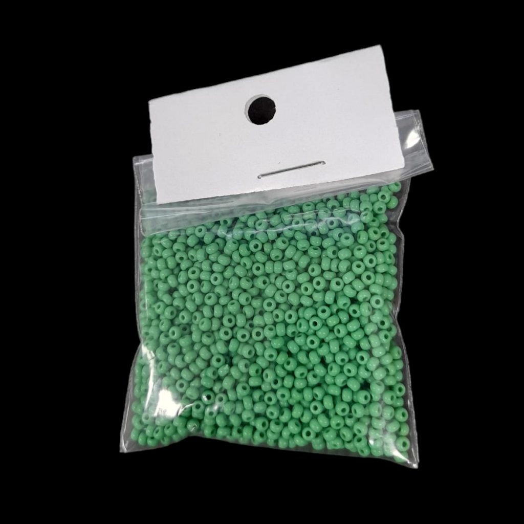 Mostacilla checa numero 10 x 20 gramos (color verde b4)